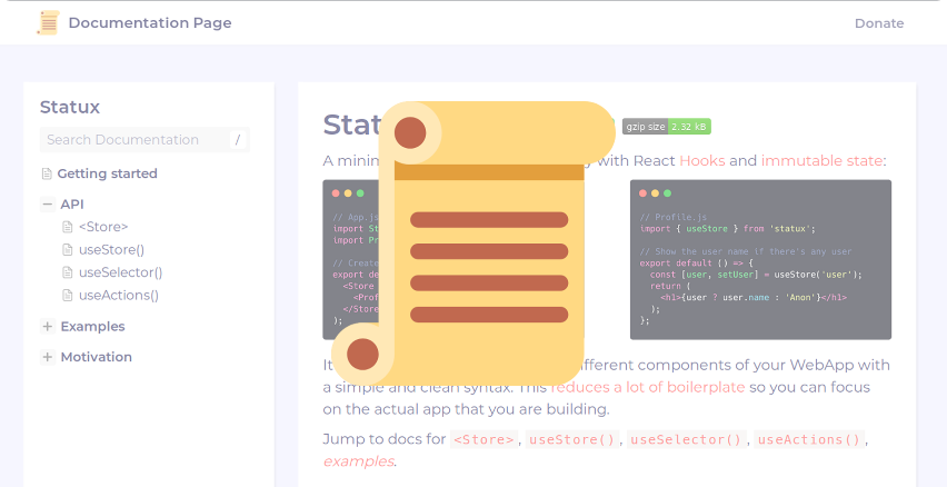 Statux - A minimal state management library for React